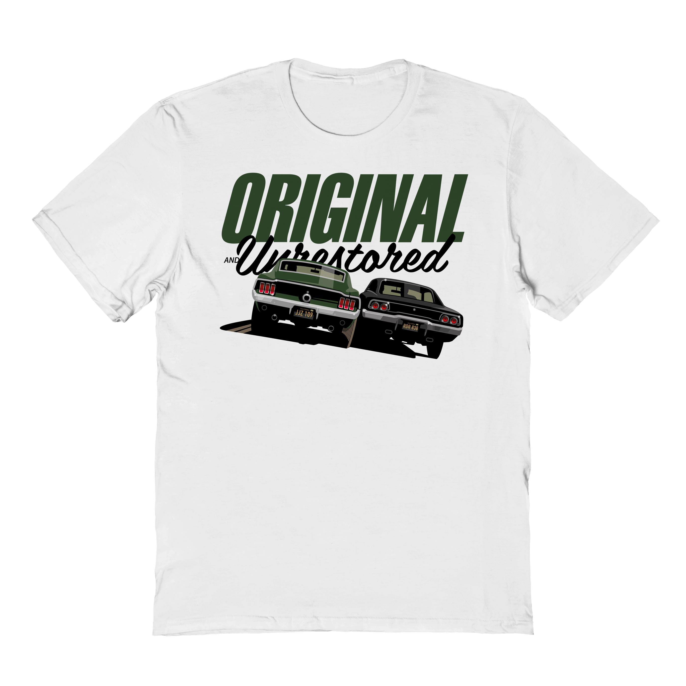 Motoring Original & Unrestored The Chase Graphic White Men's Cotton T ...