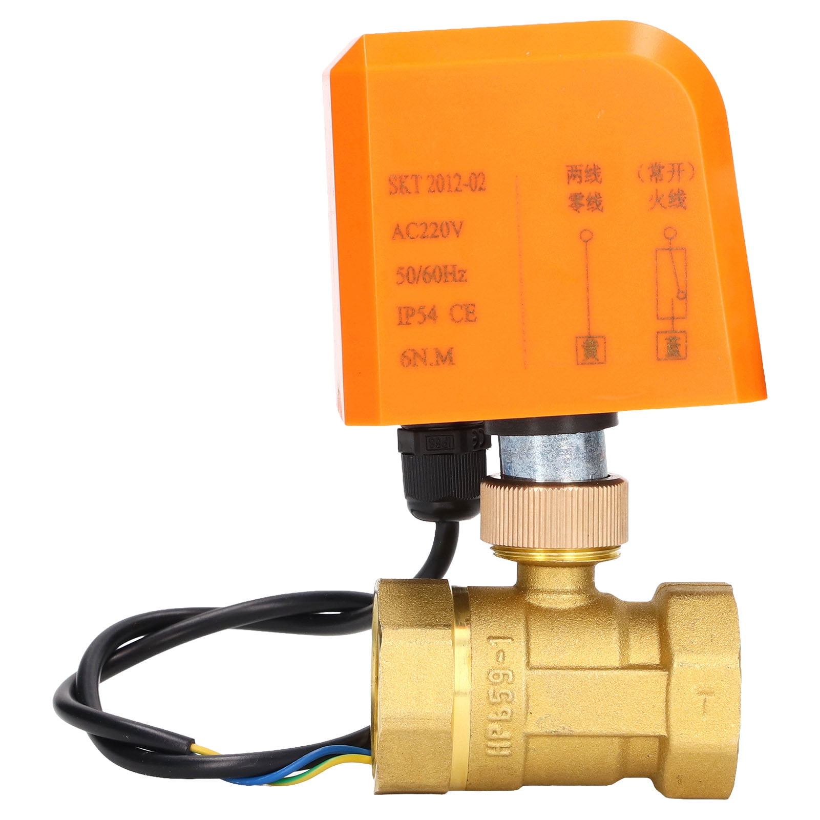 Motorized Ball Valve, 2-Wire, 2-Way Normally Open, DN25, Brass & ABS ...