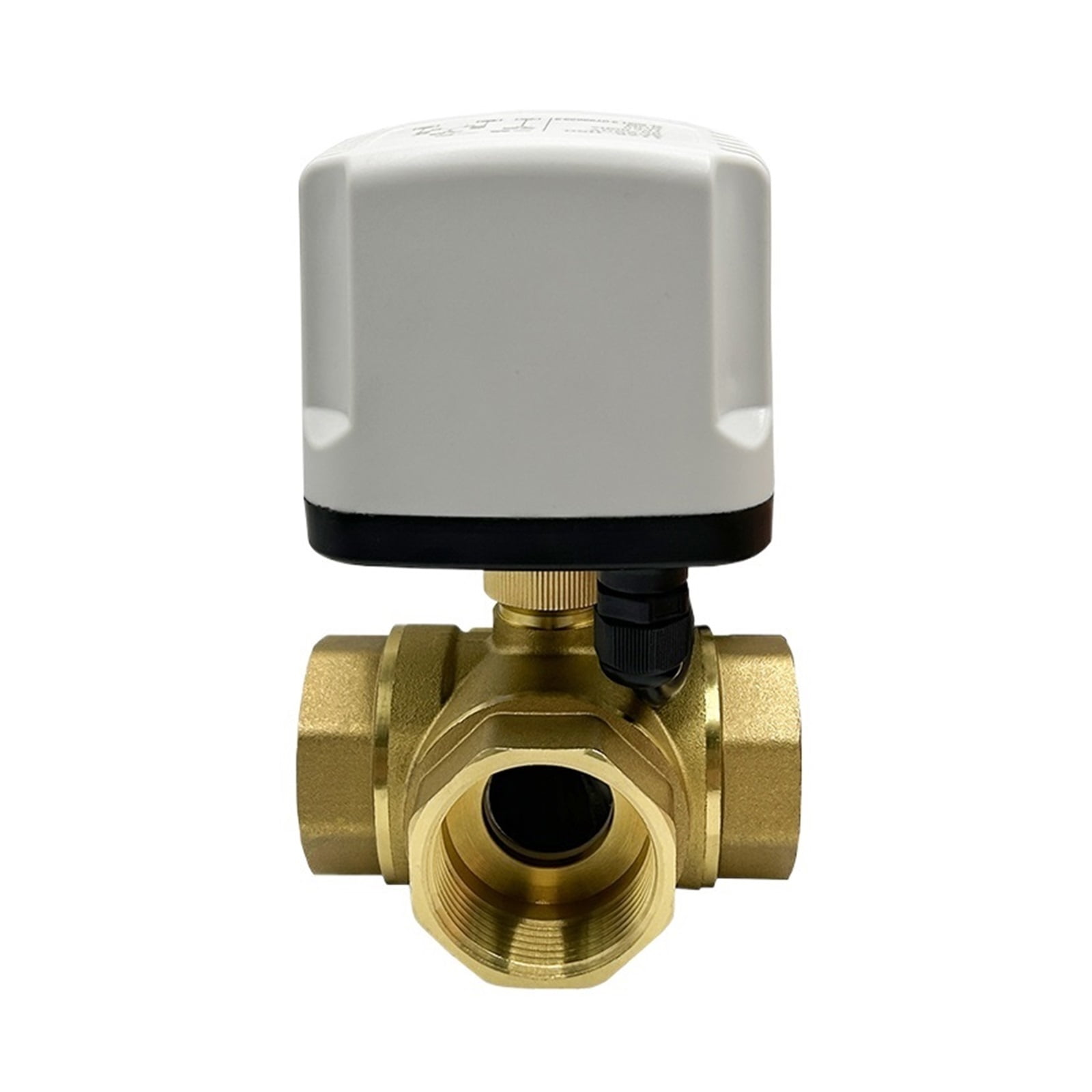 Motorized Ball Valve DN15 DN20 DN25 DN32 DN40 3 Way Brass Motorized Ball Valve -Wire Control T ...