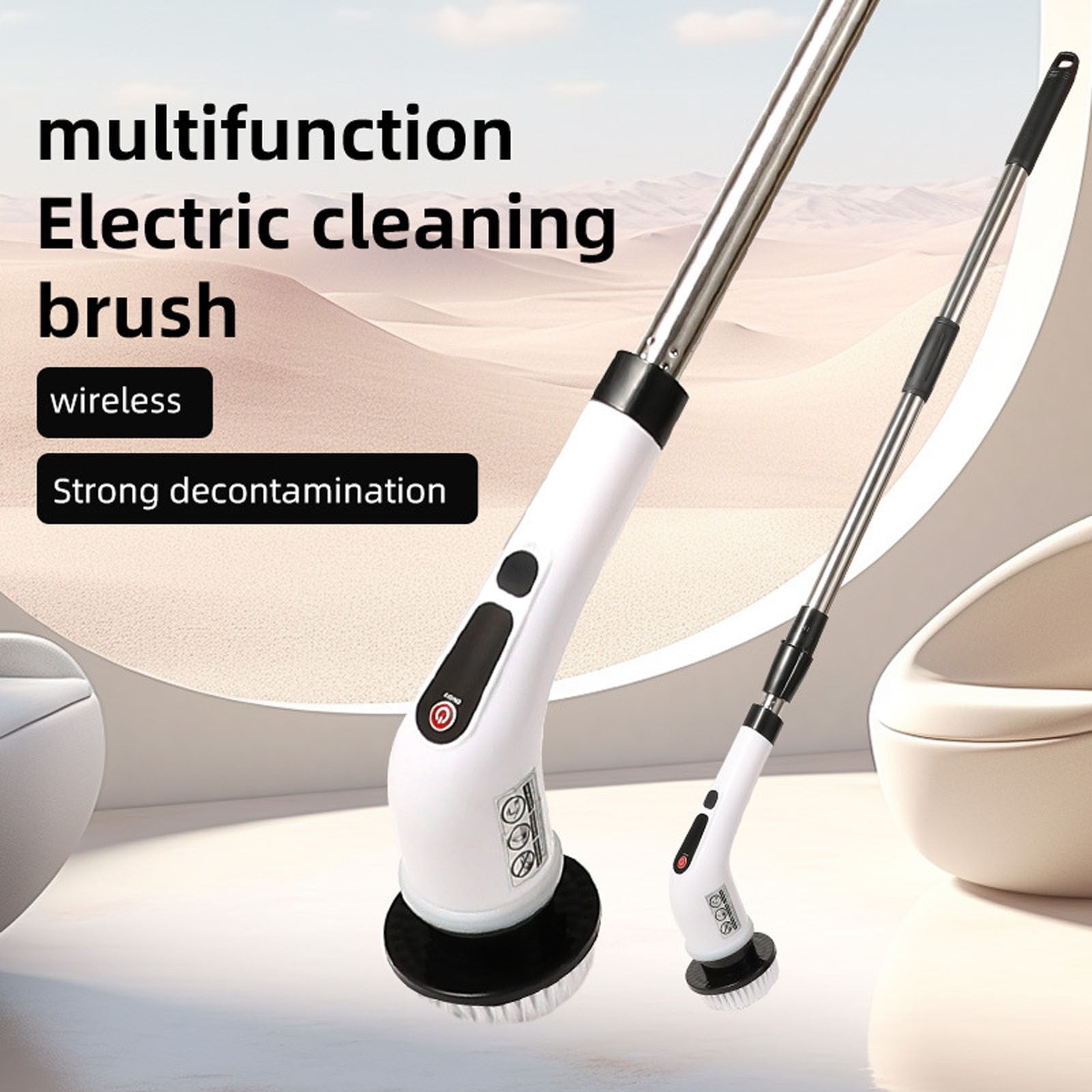 Motorized Cleaning Brush with 9 Interchangeable Heads for Deep Cleaning ...
