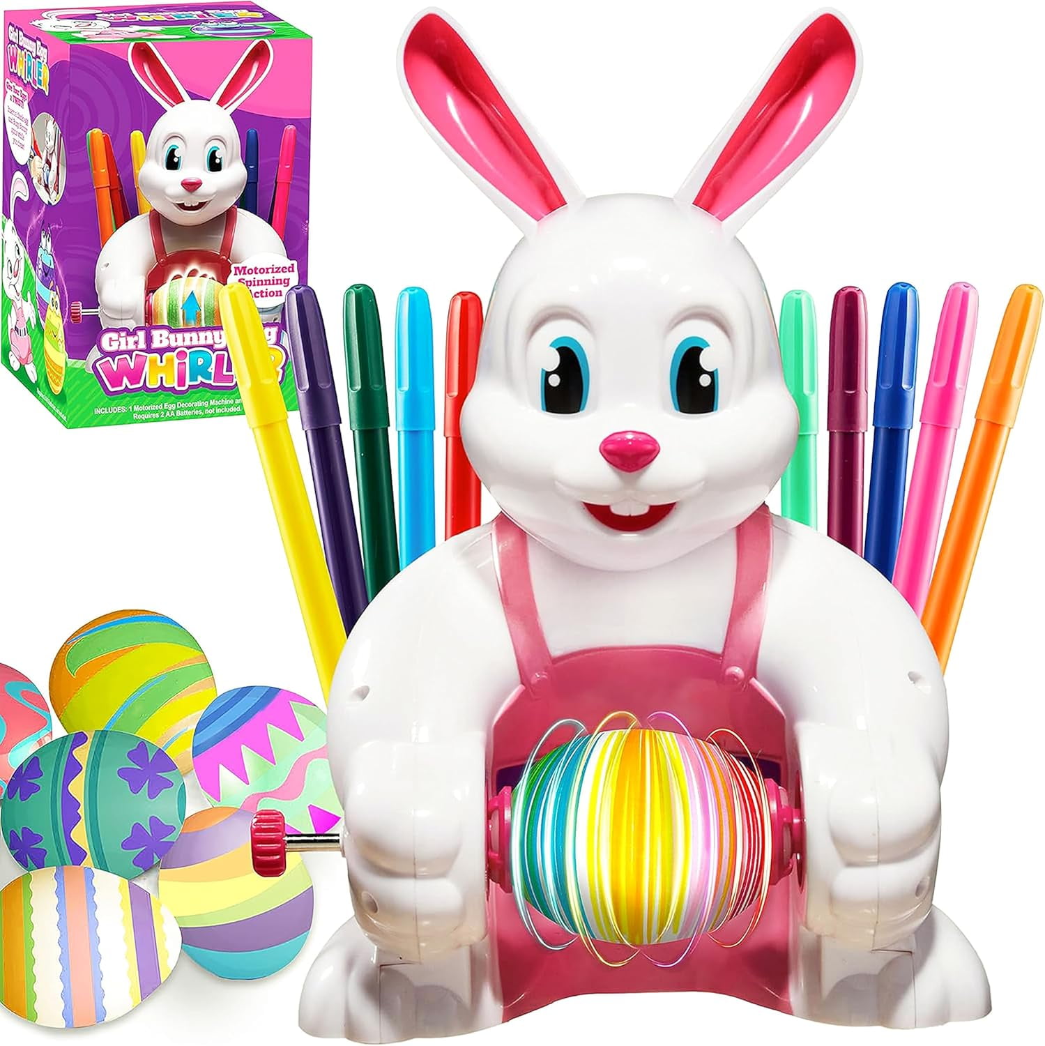Motorized Easter Egg Decorator Kit, Easter Busy Bunny Egg Spinner ...