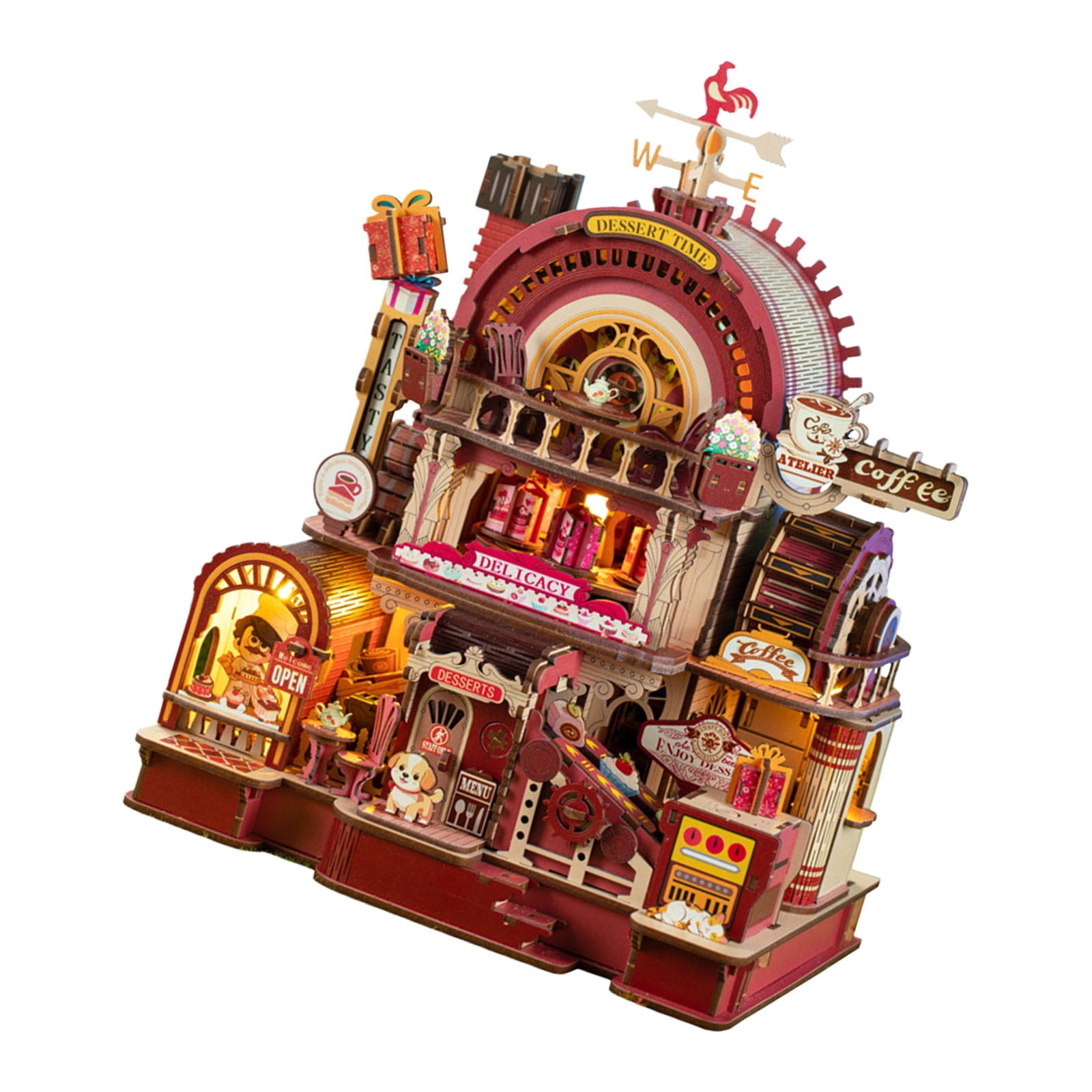 Motorized Nordic Bakery Display Model Featuring Light Effects Music ...