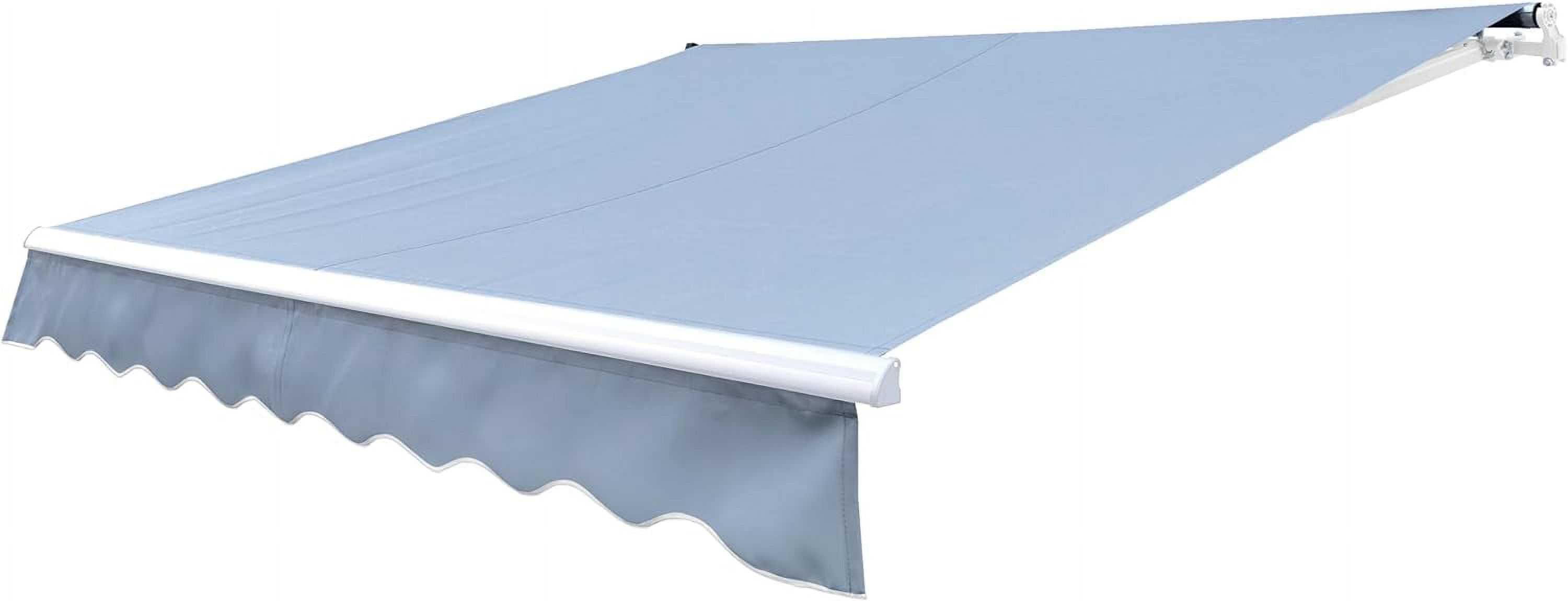 Motorized Patio Awning | Automatic Controlled | White Frame ...
