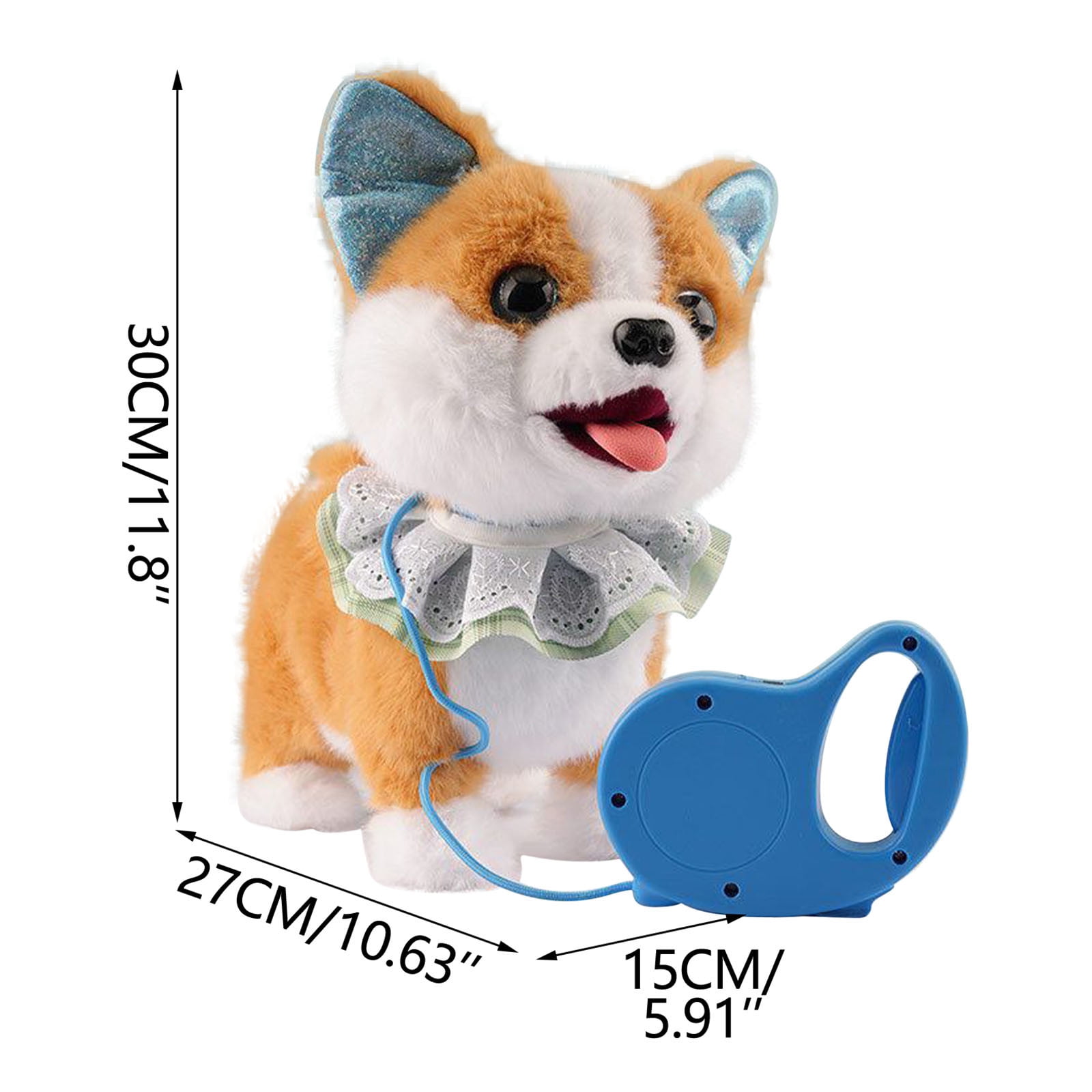 Motorized Plush Robot Dog with Interactive Sounds - Leash-Controlled ...