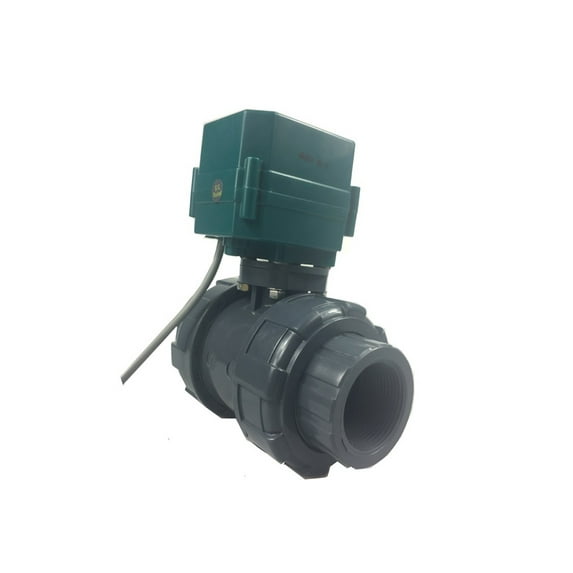 Motorized Pvc Valve 12V, DN40 BSP(1.5"), PVC Valve, 2 Way, Electrical ...