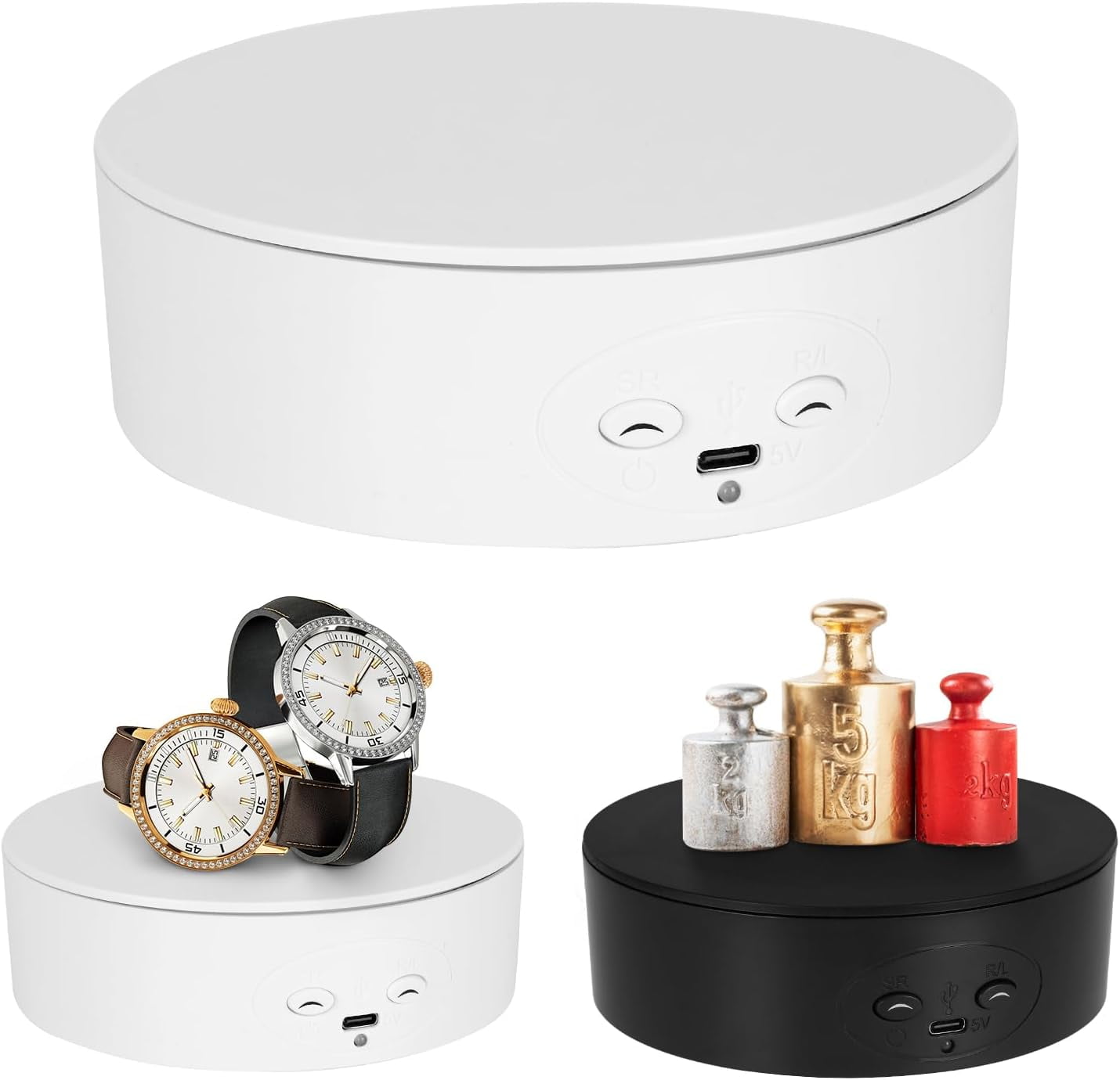 Motorized Rotating Display Stand, 5in/11lbs Load, 360° Rotating ...