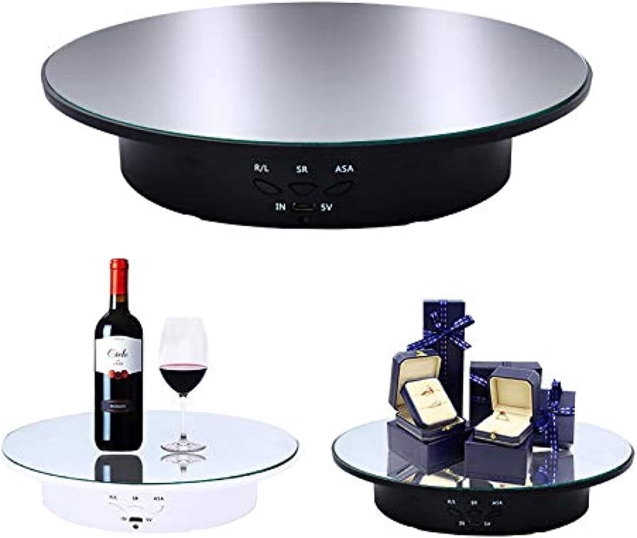 Motorized Rotating Display Stand, 7.87inch /17.6lbs Load, 360 Degree ...
