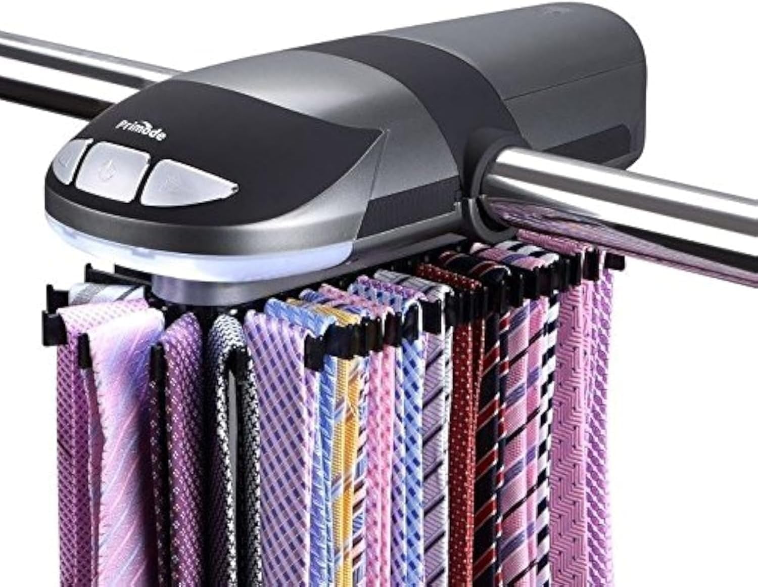 Motorized Tie Rack Stores Up to 50 Ties– Closet Organizer, Holds ...