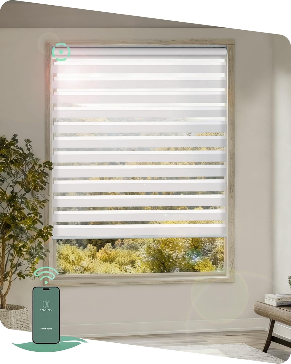 Motorized Zebra Blinds Electric Zebra Shades for Indoor Windows ...