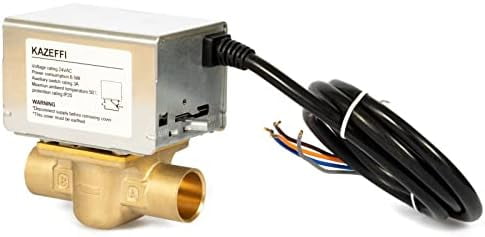 Motorized Zone Valve,2 way,3/4" Sweat,Normally Closed,18" Leads,4 wire ...