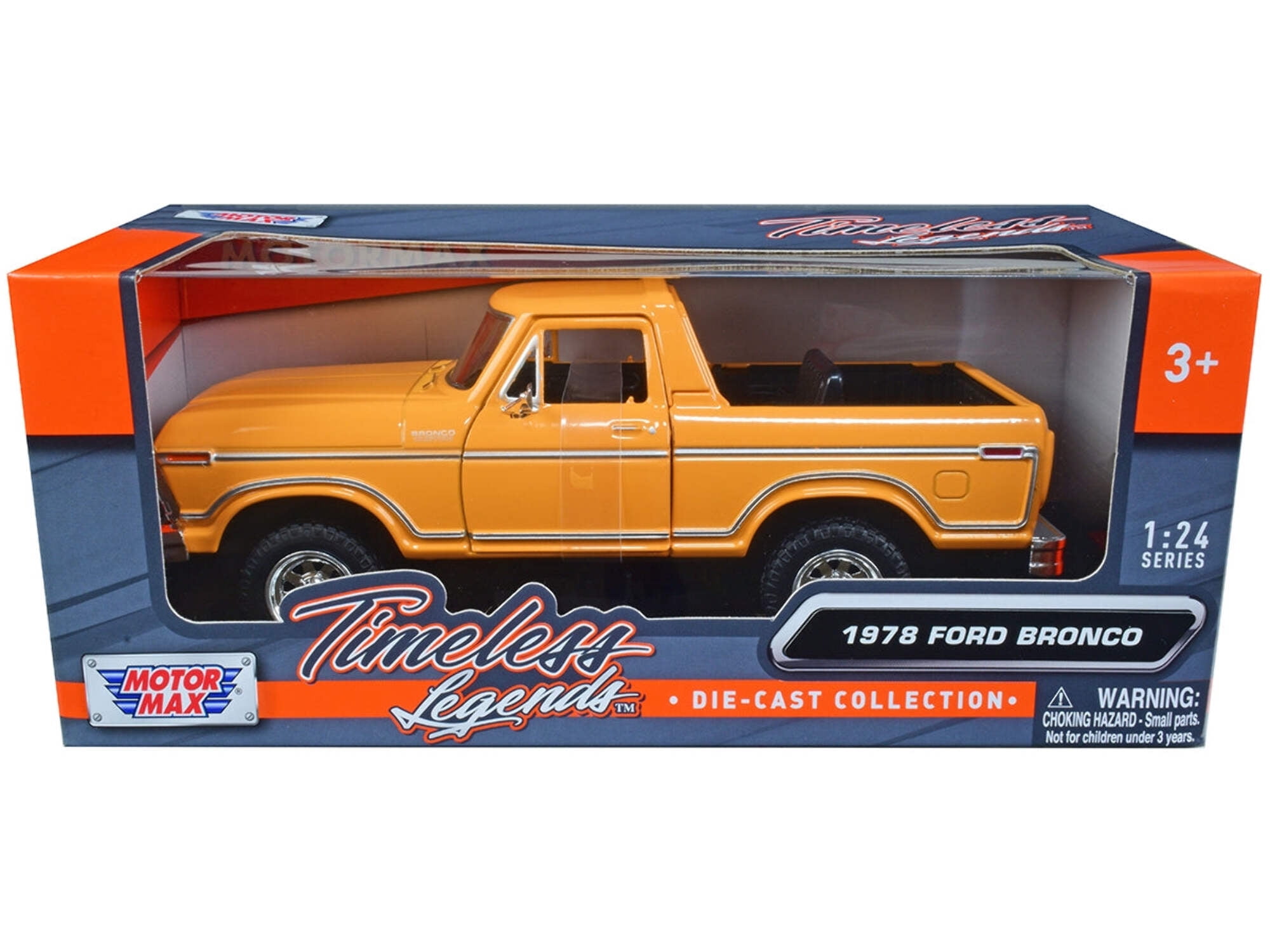Motormax 1978 Ford Bronco Custom, 1-24 Scale Diecast Model Car ...