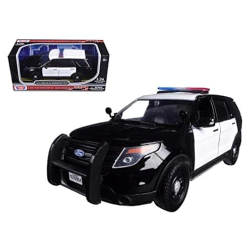 Motormax 76958 2015 Ford Interceptor Unmarked Police Car Black/White 1/ ...