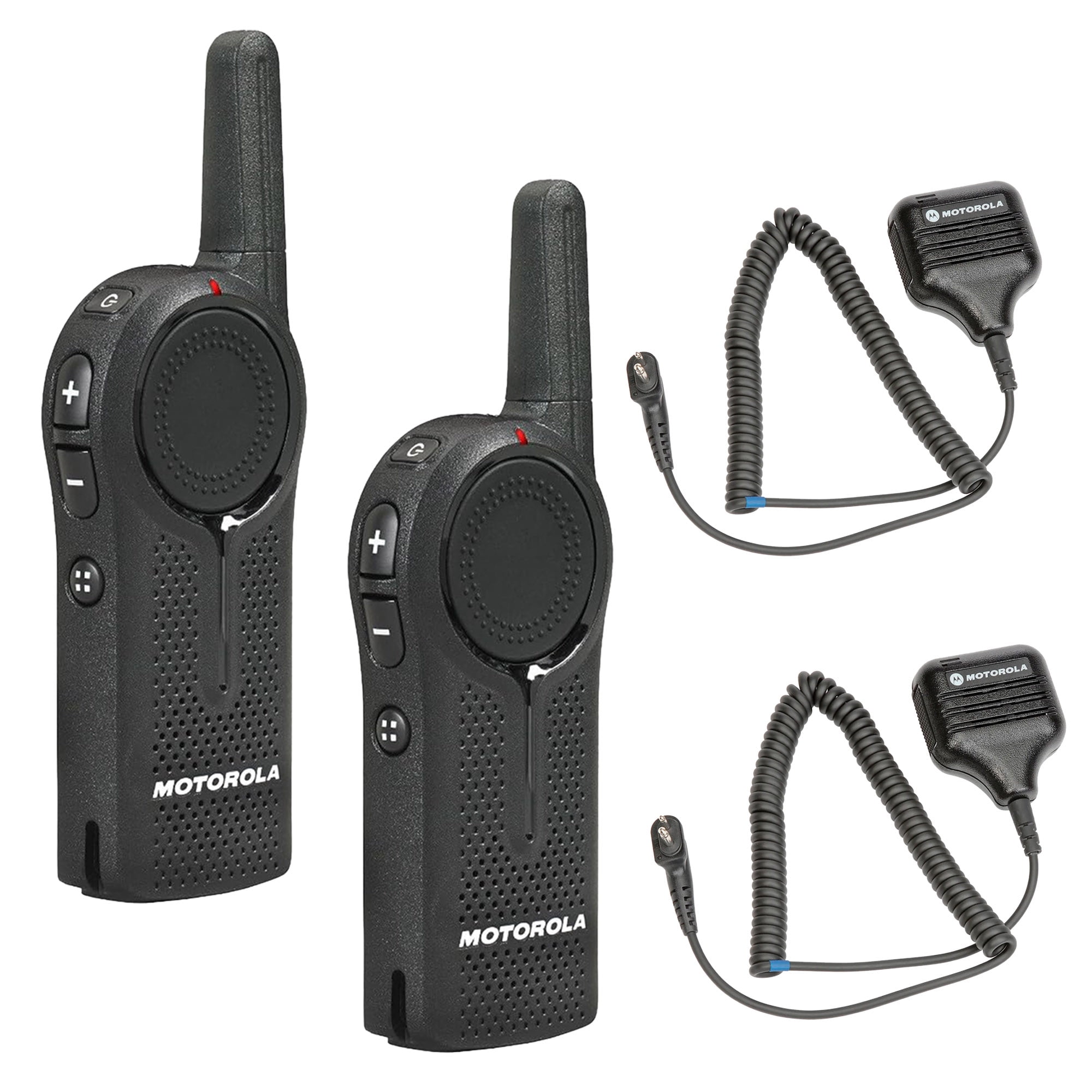 Motorola DLR1020 Two-Way Digital Business Radio (DLR1020) + HKLN4606 Remote Speaker Mic (2-Pack ...