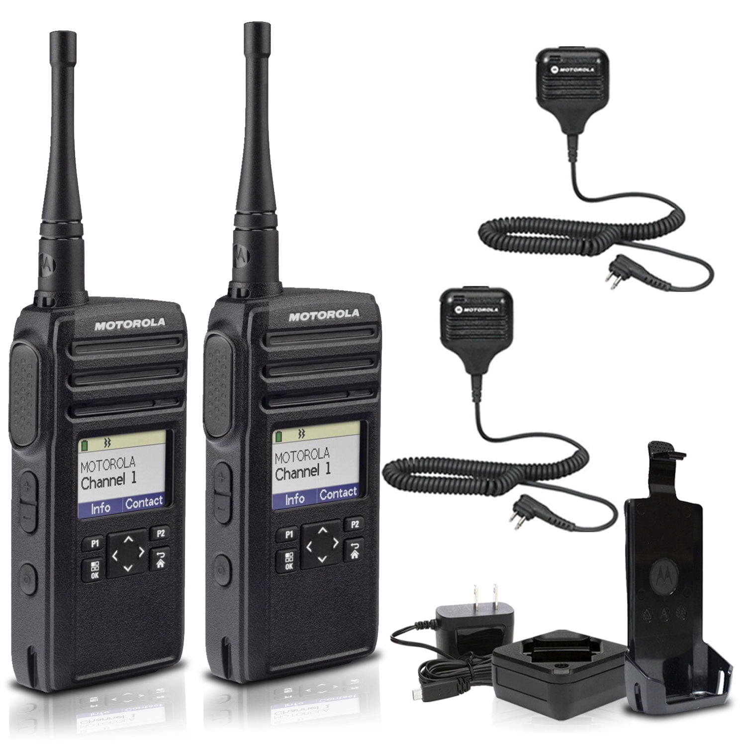 Motorola DTR700 Digital 2-Way Radio (50 Channels) (DTR700) + 2 x ...