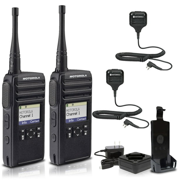 Motorola DTR700 Digital 2-Way Radio (50 Channels) (DTR700) + 2 x ...