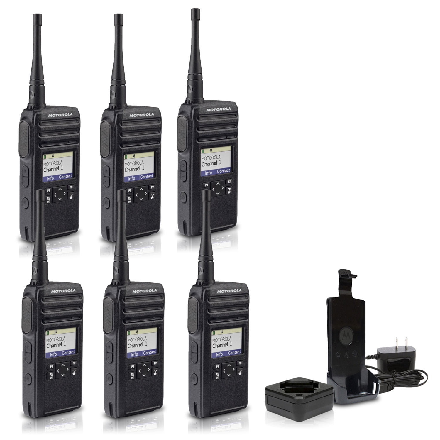 Motorola DTR700 Digital 2-Way Radio (50 Channels) (DTR700) (6-Pack ...