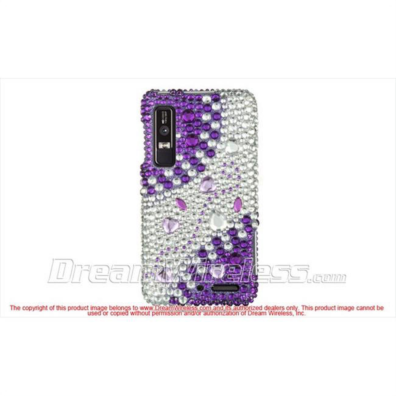 Motorola Droid 3 Full Diamond Case Purple & Silver Rhinestone - Walmart.com