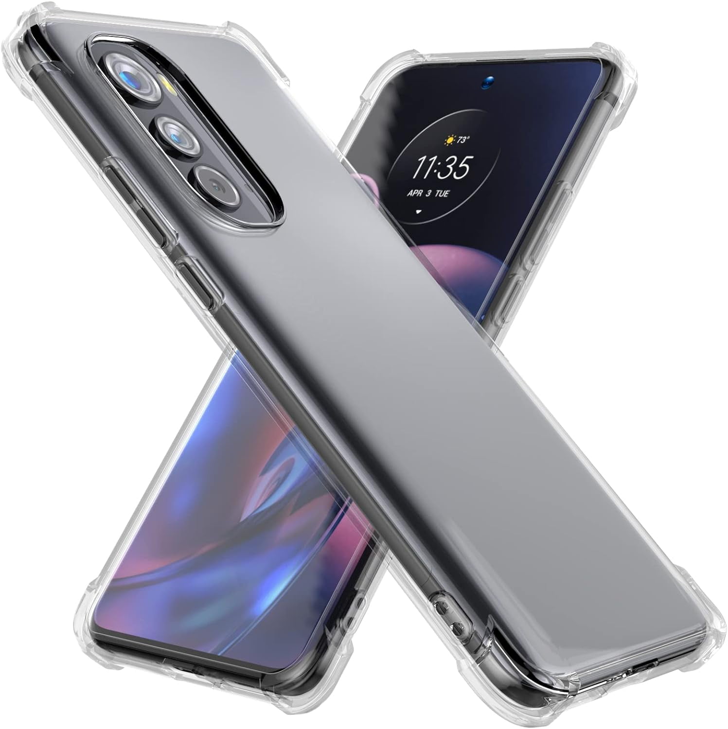 for Motorola Edge 2022 Case (Not for Edge+) Crystal Clear Cover with ...