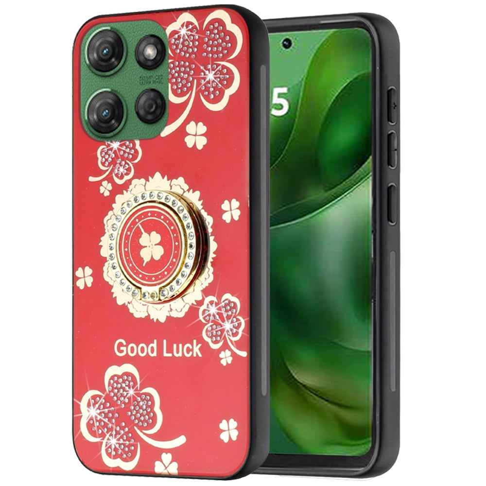 For Motorola Edge 2025 Case, Diamonds 3D Fashion Floral Bling Sparkly ...
