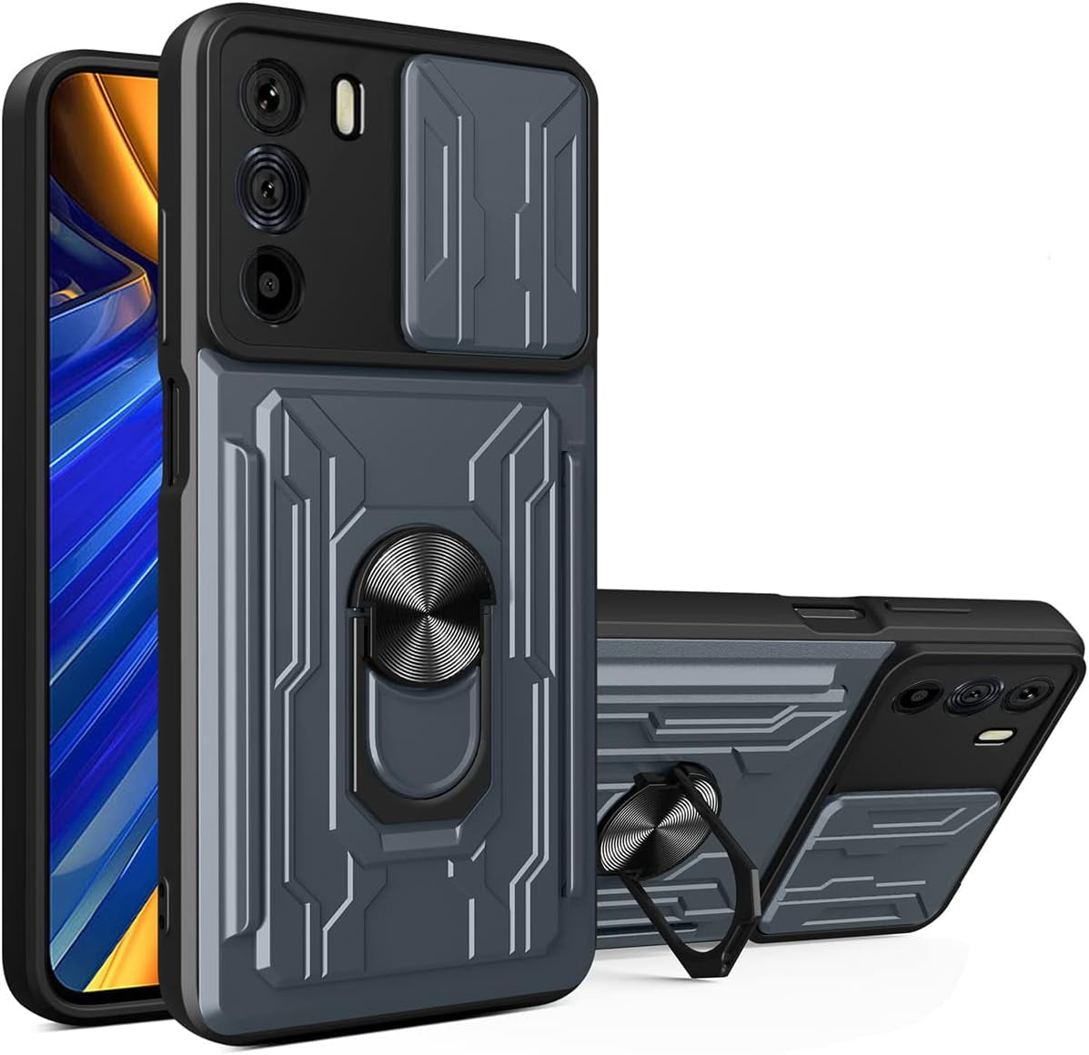 for Motorola Edge 30 Case Sliding Window Case with Card Holders, Cover ...