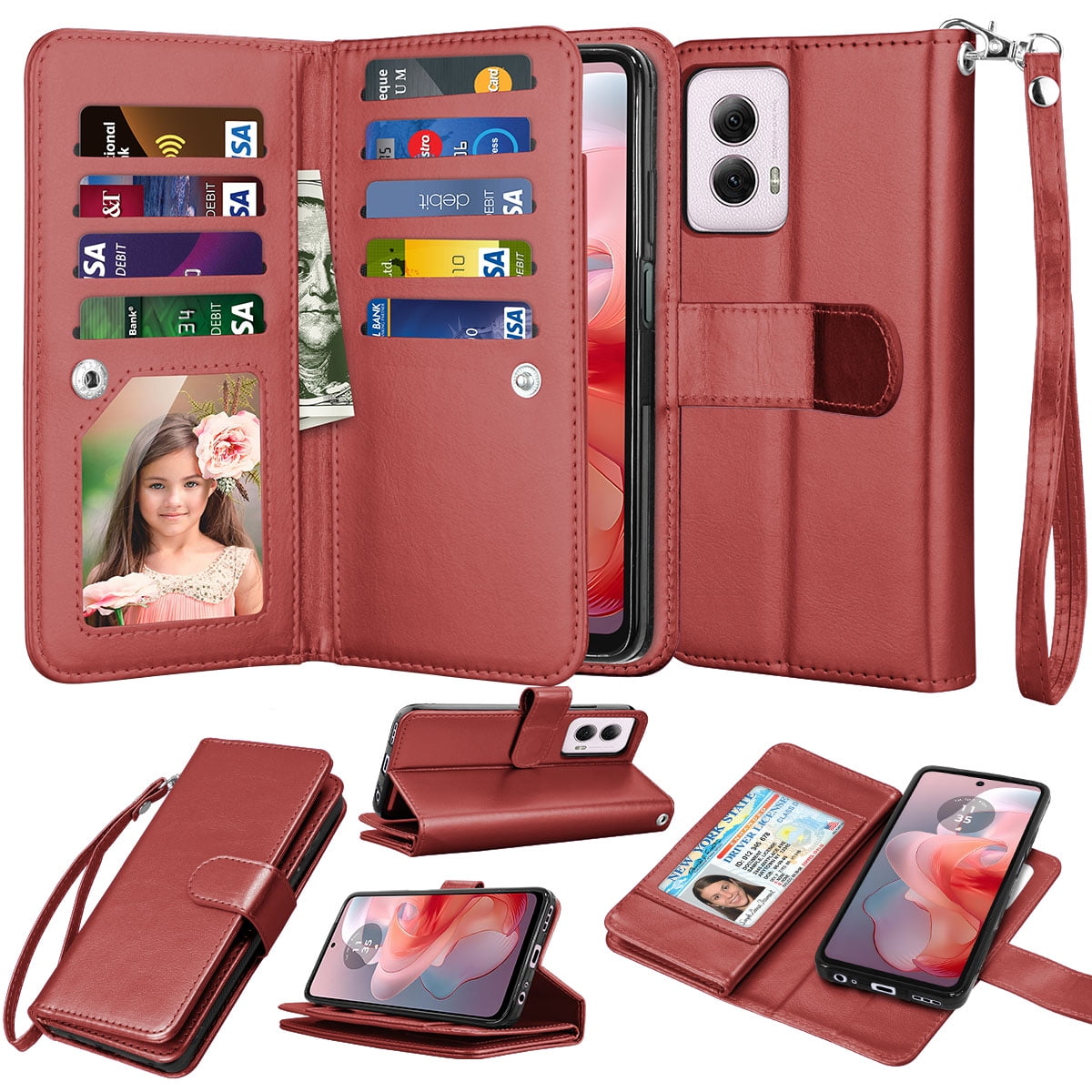 for Motorola G Power 5G 2024 Case, Moto G Power 5G 2024 Wallet Case, Moto G Power 2024 PU ...