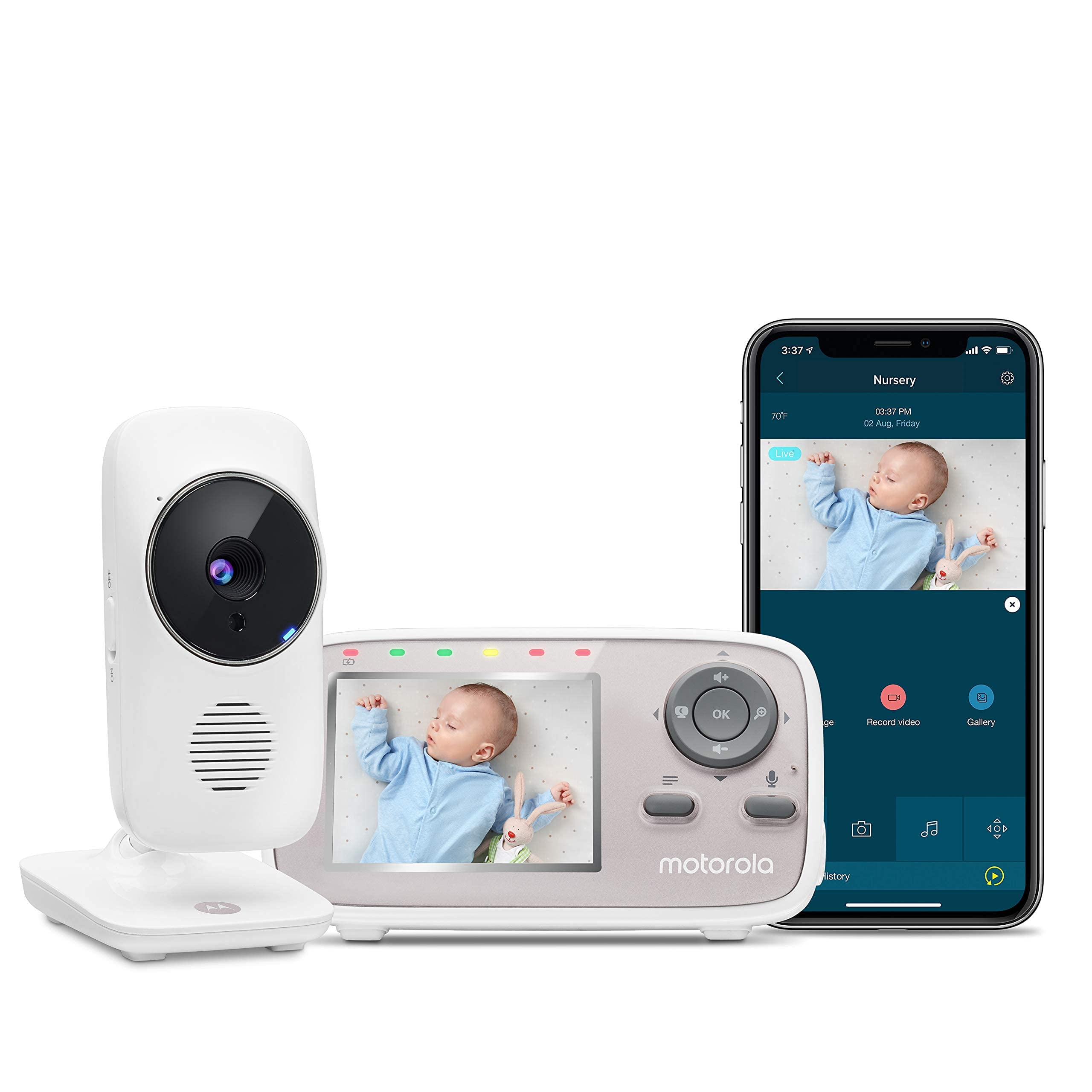 Motorola MBP67CONNECT-G Wi-Fi Video Baby Monitor Camera (Renewed ...