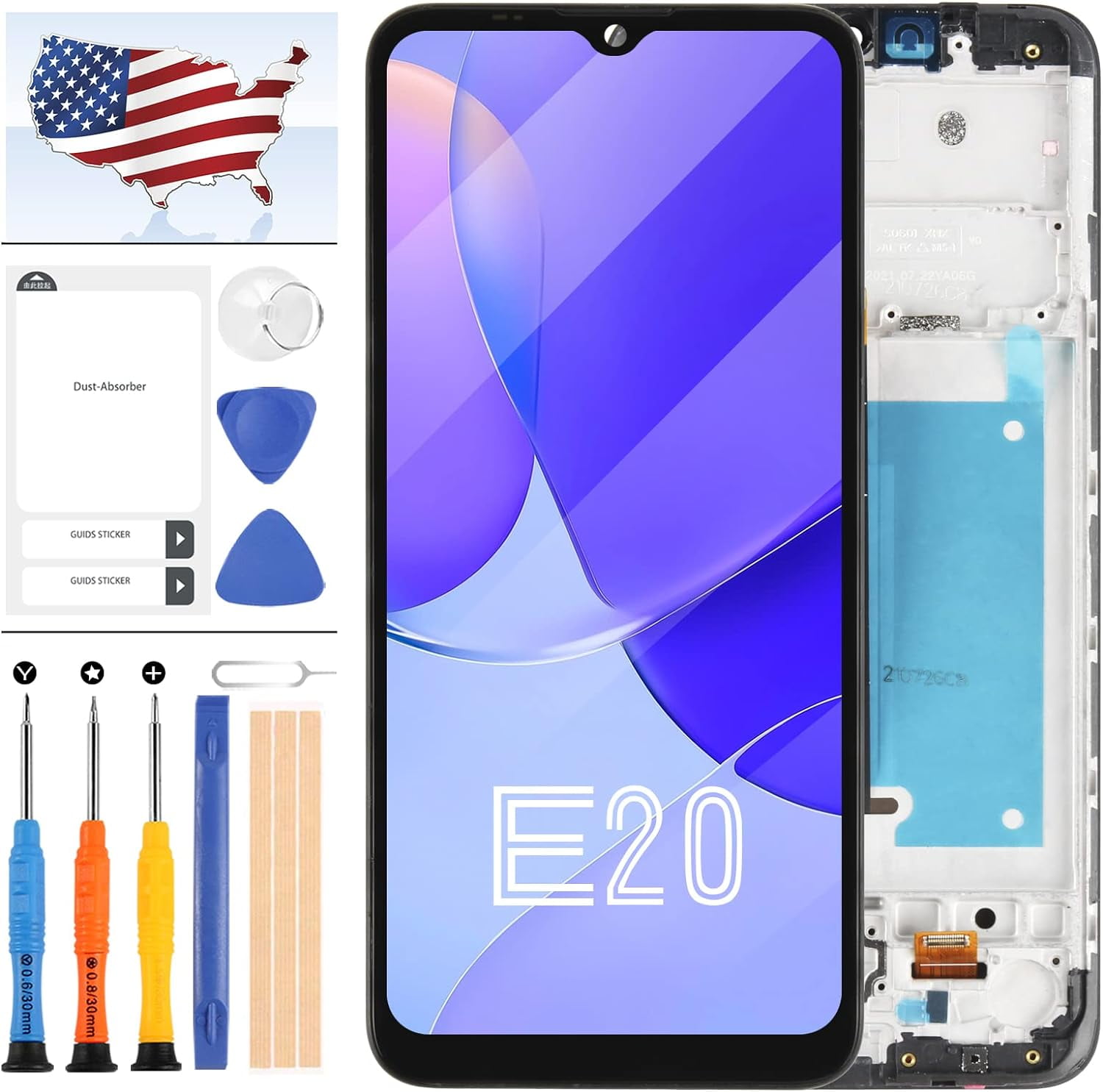 for Motorola Moto E20 Screen Replacement for Moto E20 LCD Screen XT2155 XT2155-1 XT2155-3 6.5 ...