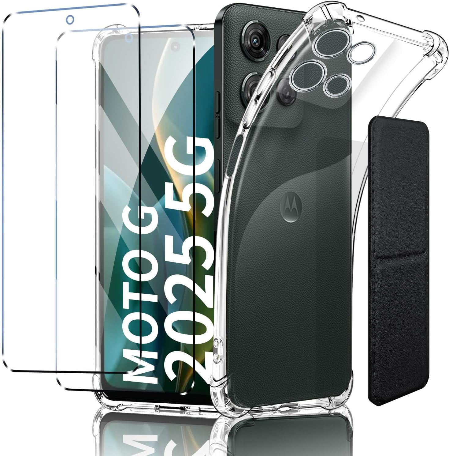 for Motorola Moto G 2025 Case, Shockproof TPU Clear Cover with 2 Pack ...