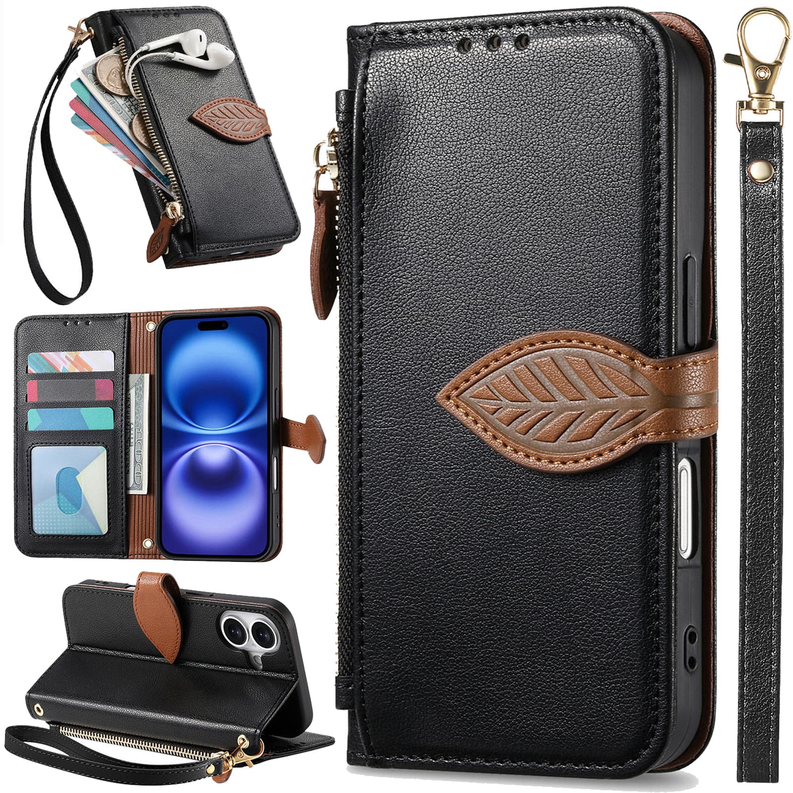 for Motorola Moto G (2026) Leather Case Zipper Wallet Color Block ...