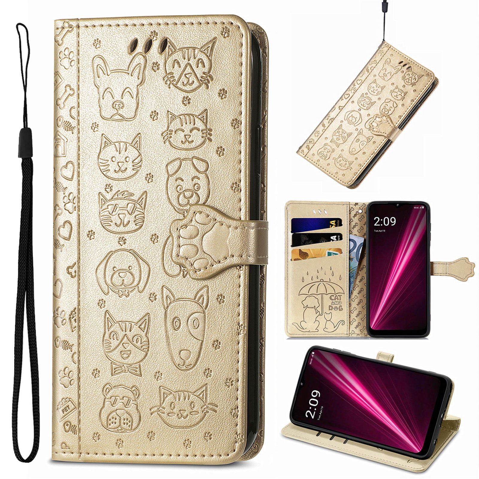 for Motorola Moto G 5G 2024 Case, Premium PU Leather Wallet Case [Cat ...