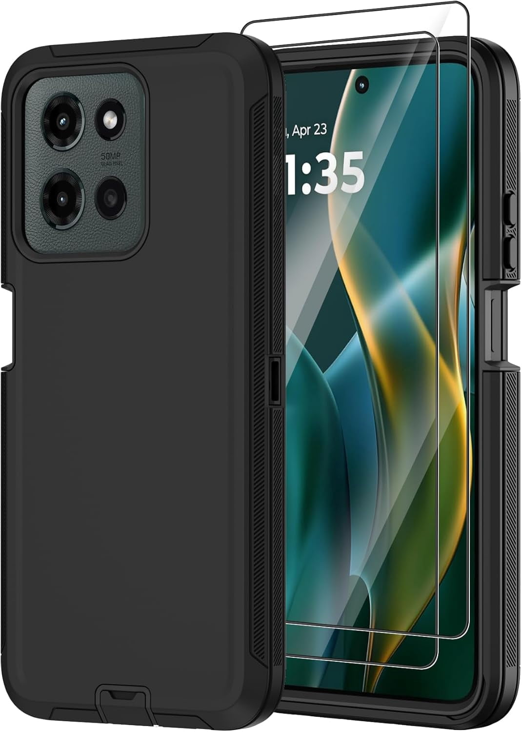 for Motorola Moto G 5G 2025 Case with 2X Screen Protector, Heavy Duty ...
