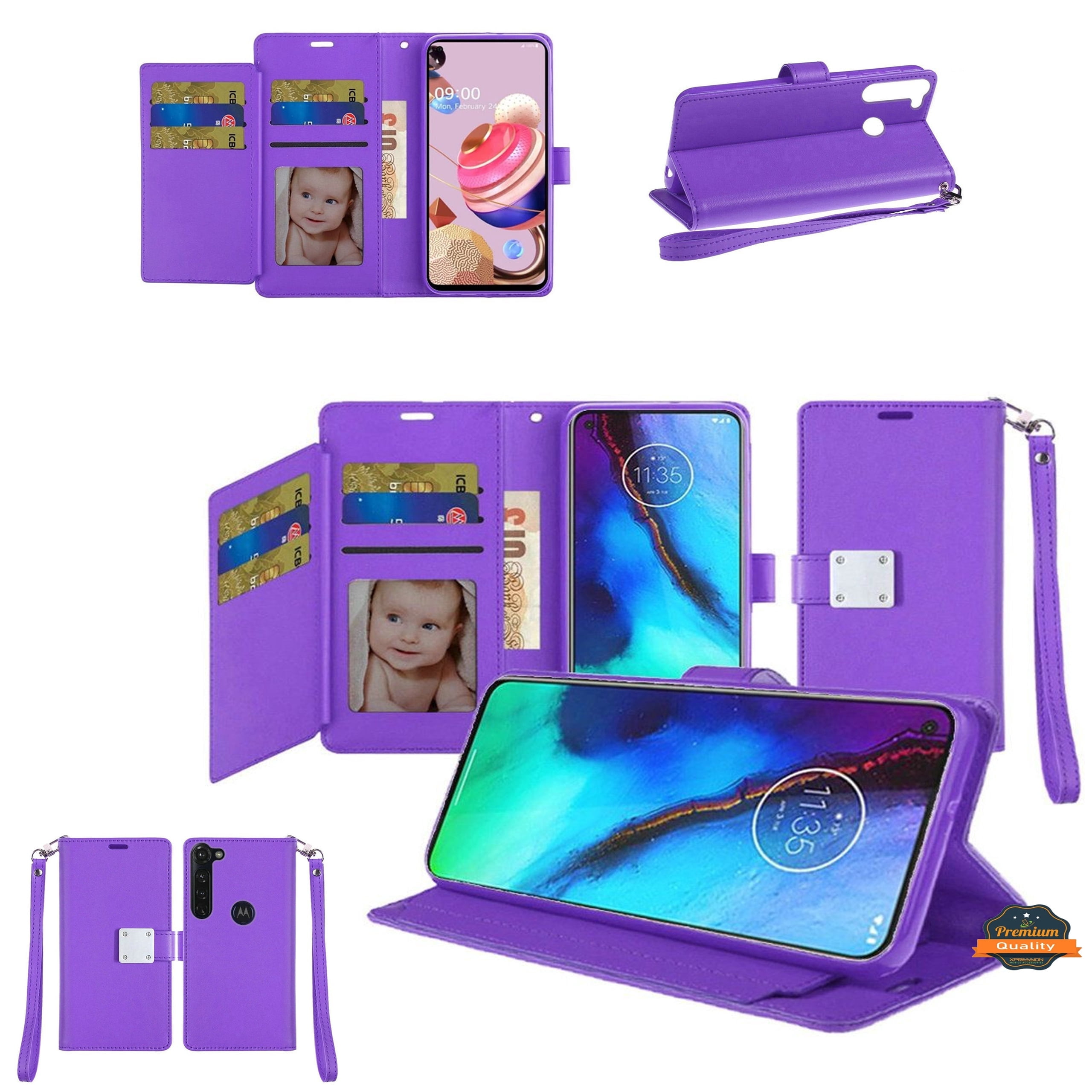 For Motorola Moto G 5G 2025 Wallet Cases PU Leather with Credit Card ...