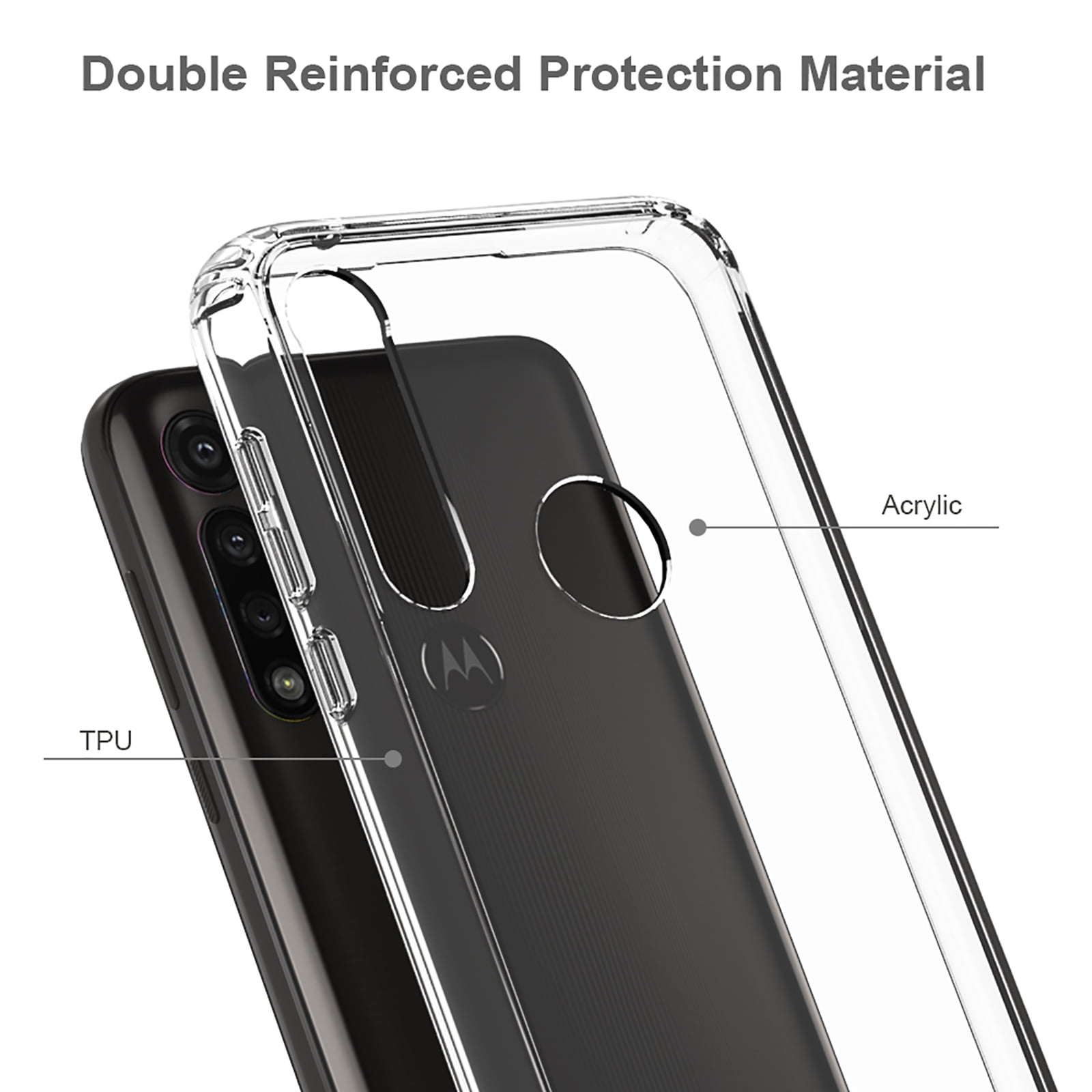 Motorola Moto G Fast Case,Transparent Durable Shockproof Protective ...