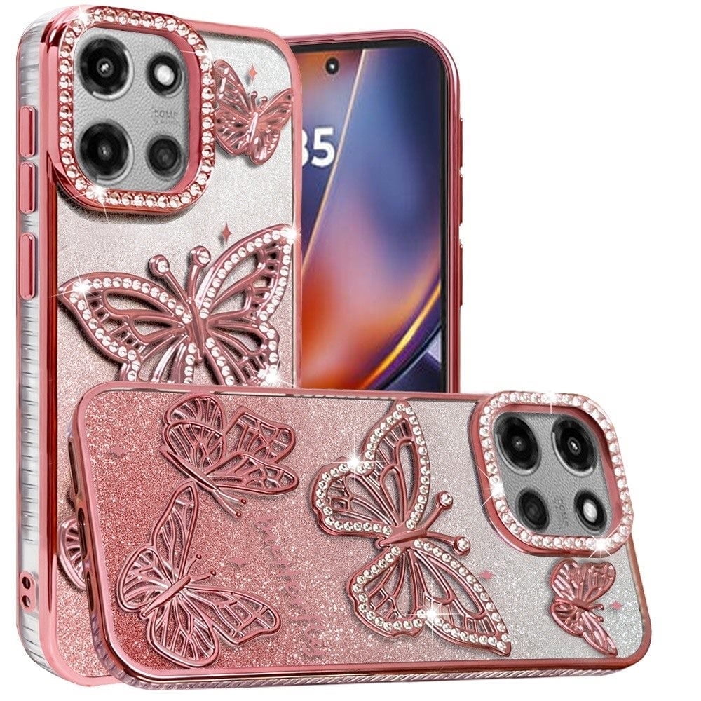 For Motorola Moto G Power 5G (2025) Case, Luxury Butterfly Sparkle ...