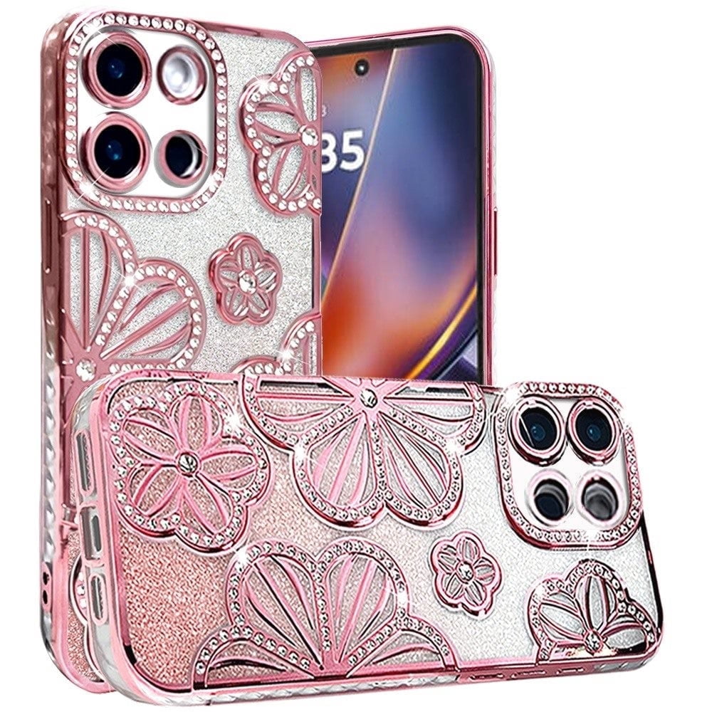 For Motorola Moto G Power 5G 2025 Case, Luxury Flower Design Sparkle ...
