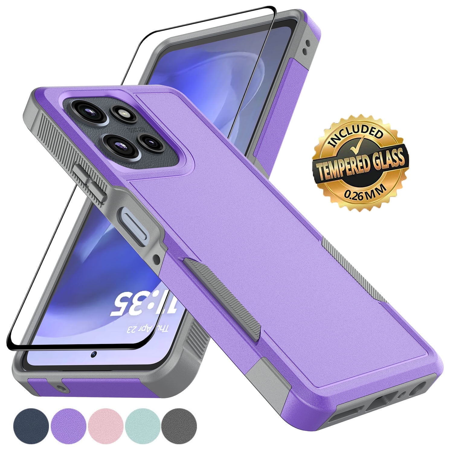 For Motorola Moto G Power 5G 2025 Case with Tempered Glass Screen ...