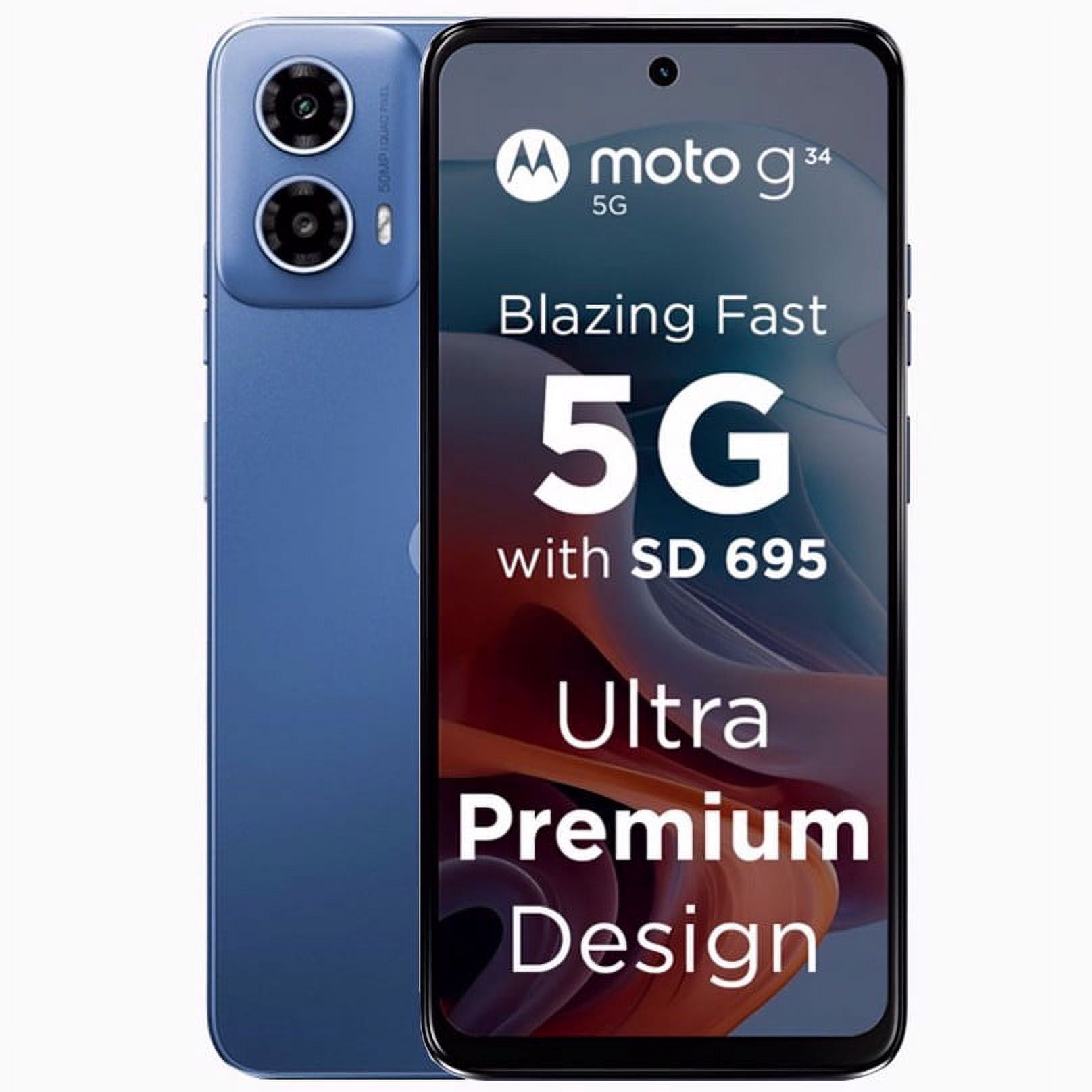 Motorola Moto G34 5G 128GB ROM + 4GB RAM Smartphone (Unlocked), Ice ...