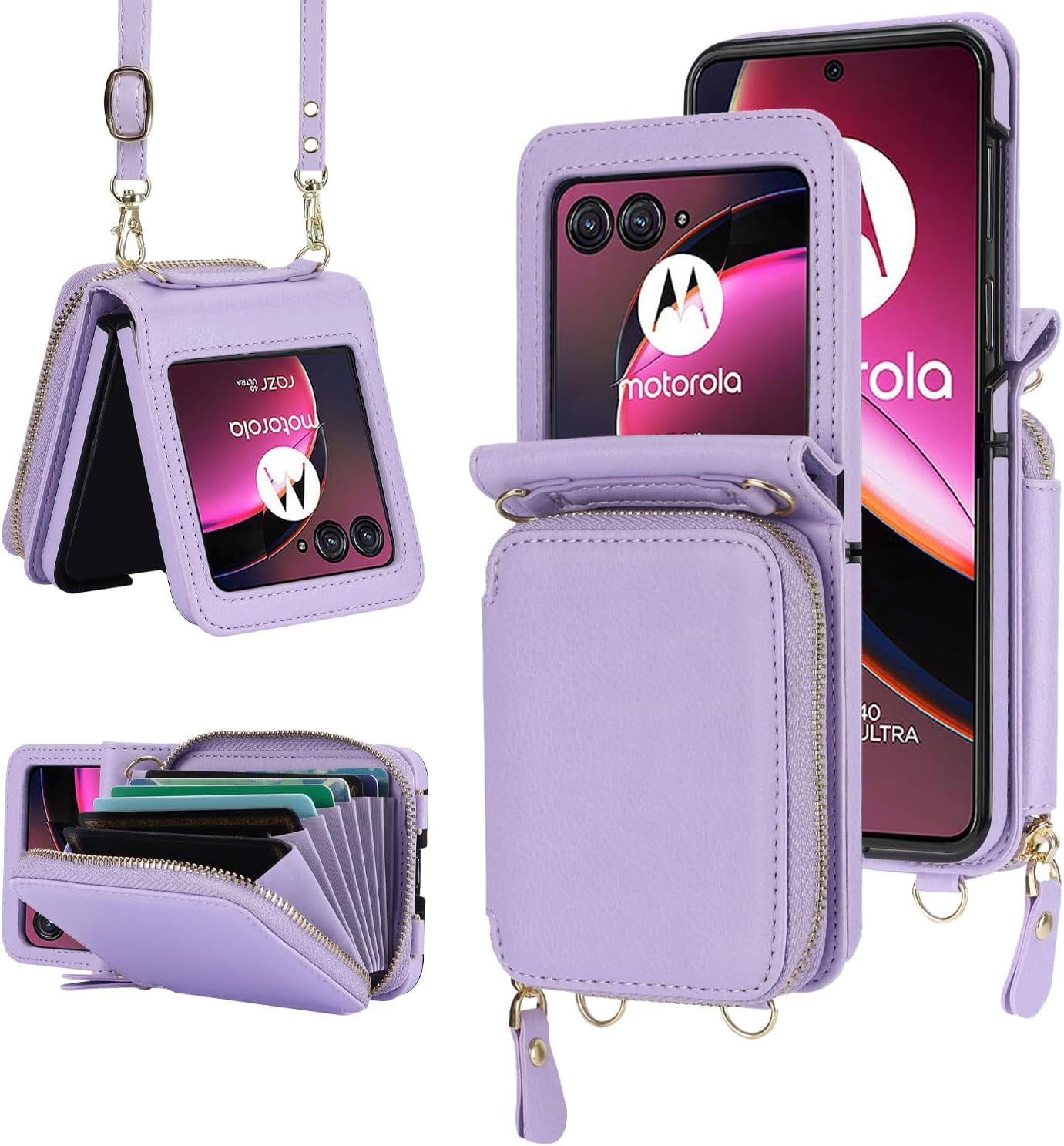 for Motorola Moto Razr+ 2023 Wallet Case with RFID Blocking, Moto Razr ...