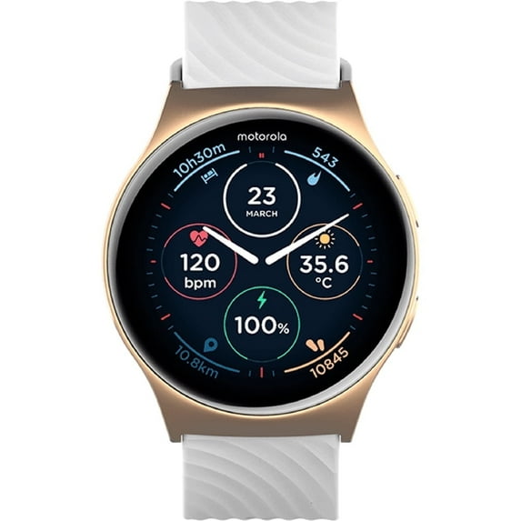 Motorola Moto Watch 120 1.43" AMOLED Bluetooth AI Smartwatch, Rose Gold ...
