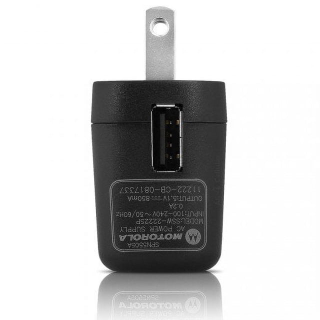 Motorola OEM Original USB Home Charger with USB Data Cable - Walmart ...
