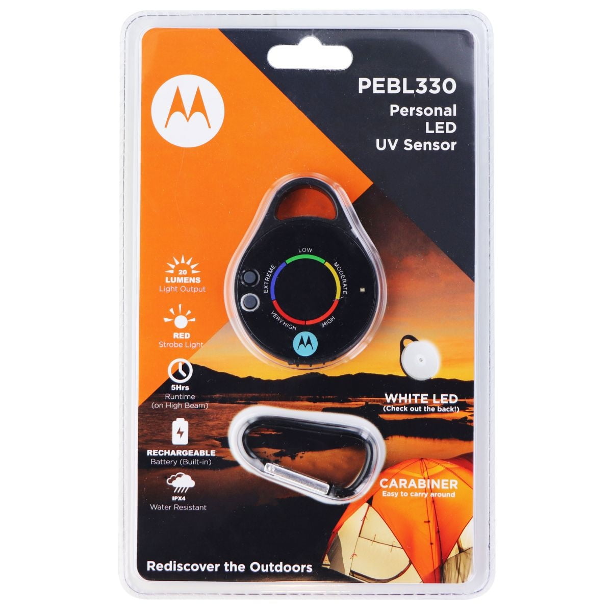 Motorola PEBL330 Personal LED and UV Sensor - PEBL330 - Black - Walmart.com