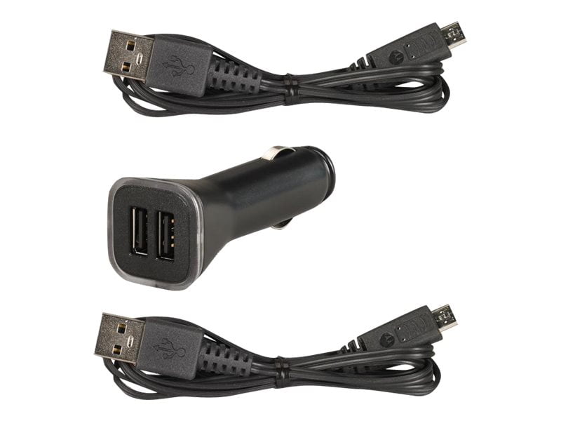 Motorola PMPN4118AR Dual-Slot Car Charger with 2 Detachable Micro USB ...