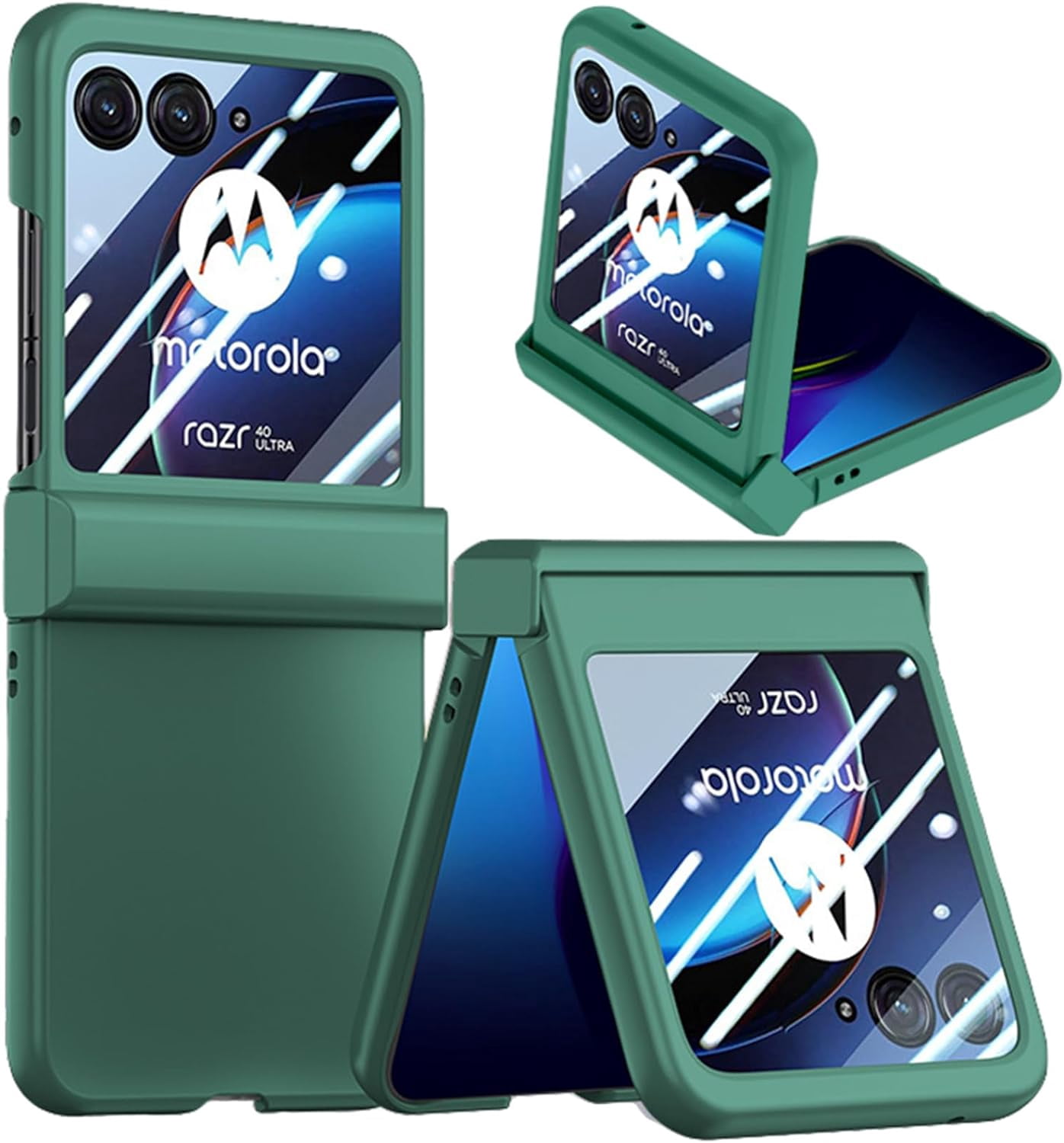 for Motorola Razr+ 2023 Case with Integrated Glass Screen Protector ...