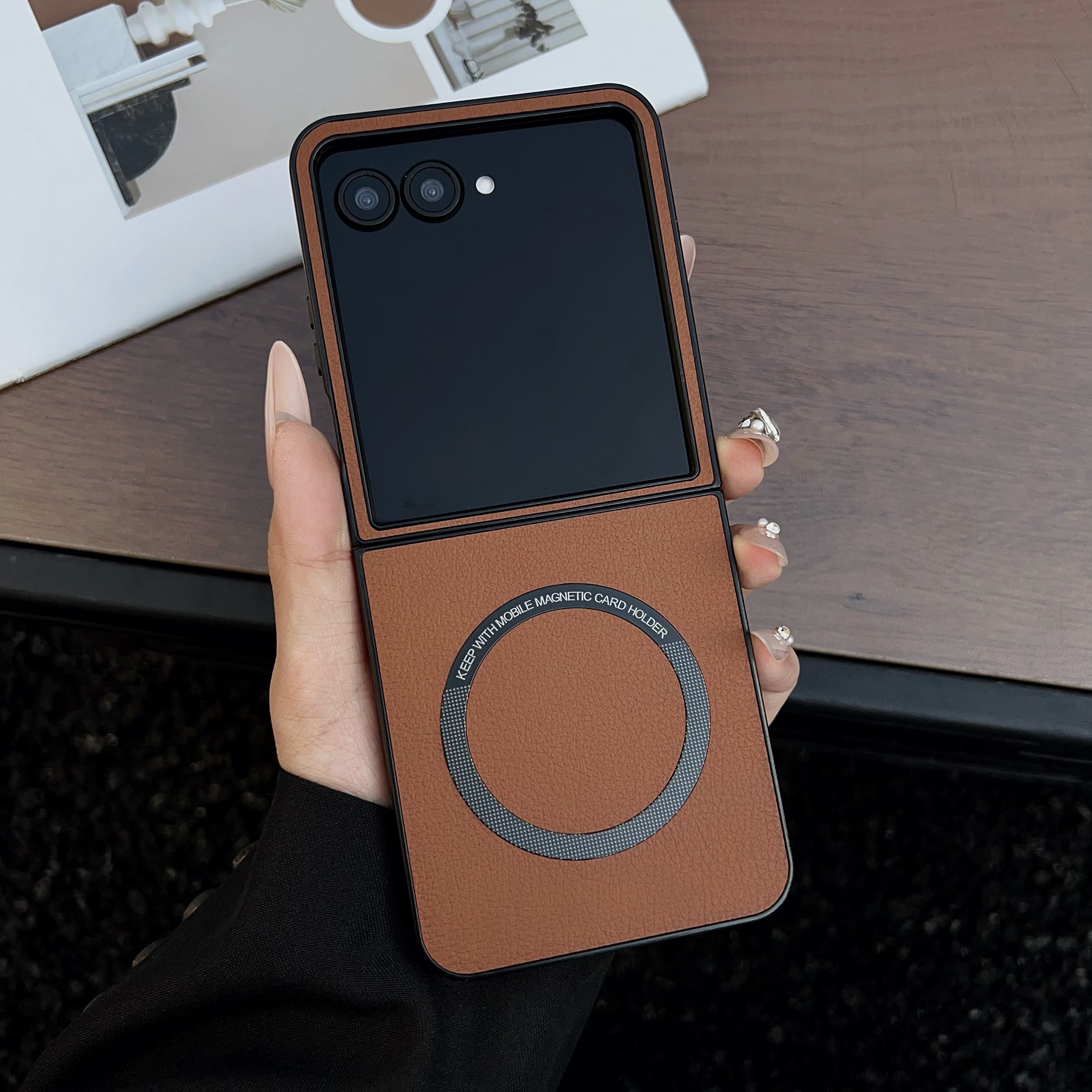 for Motorola Razr 60 / Motorola Razr 2025 Back Case, Vintage PU Leather ...