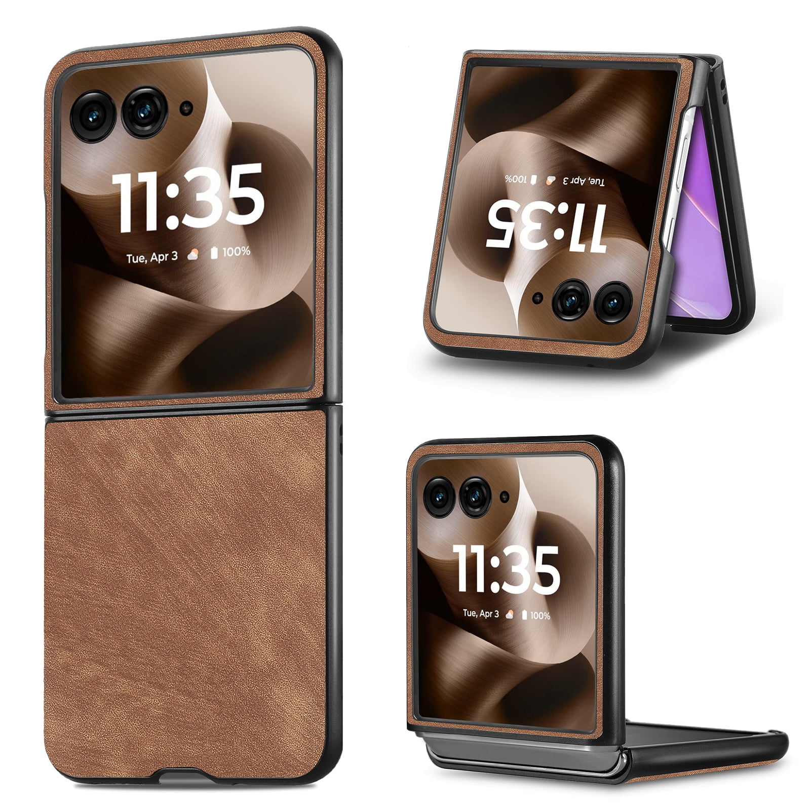 for Motorola Razr 60 / Motorola Razr 2025 Case, Classic PU Leather Case ...