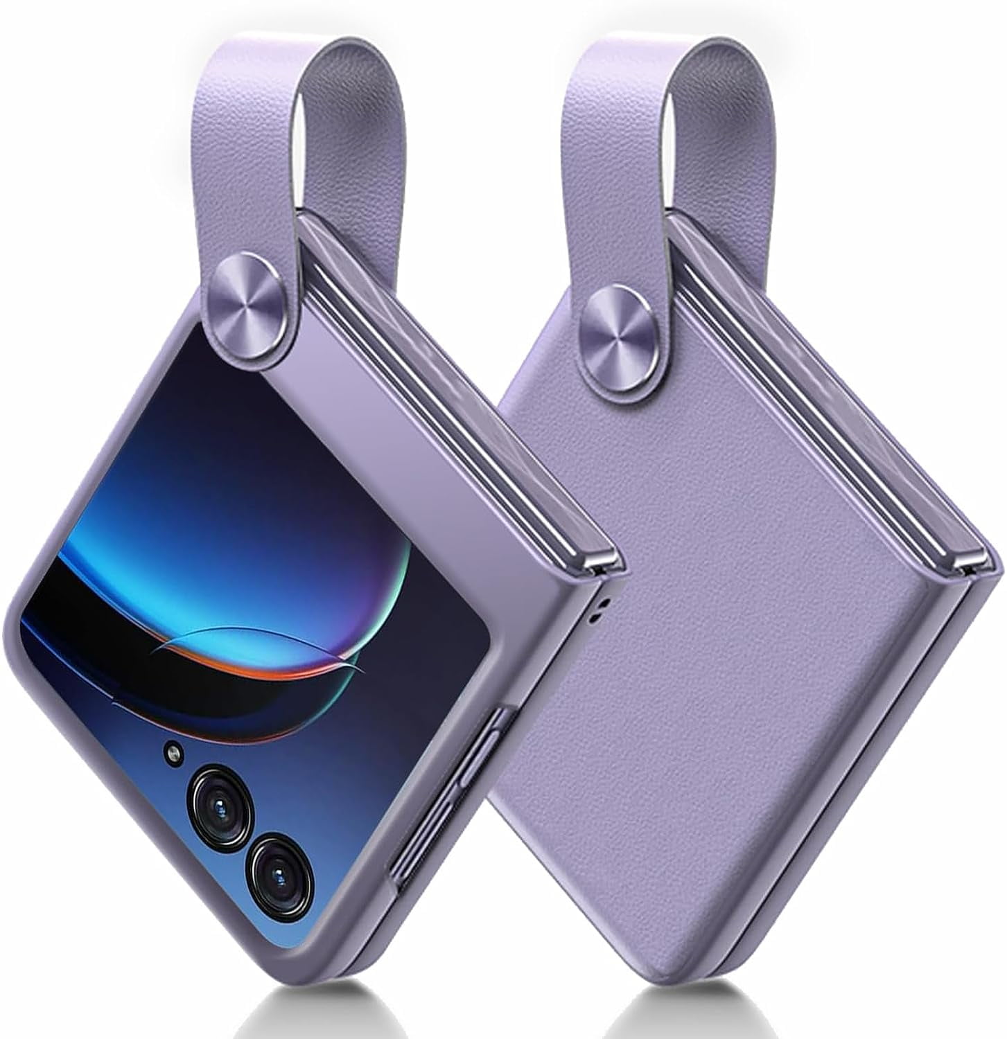for Motorola Razr Plus 2023 Case with Hand Strap, Premium PU Leather ...
