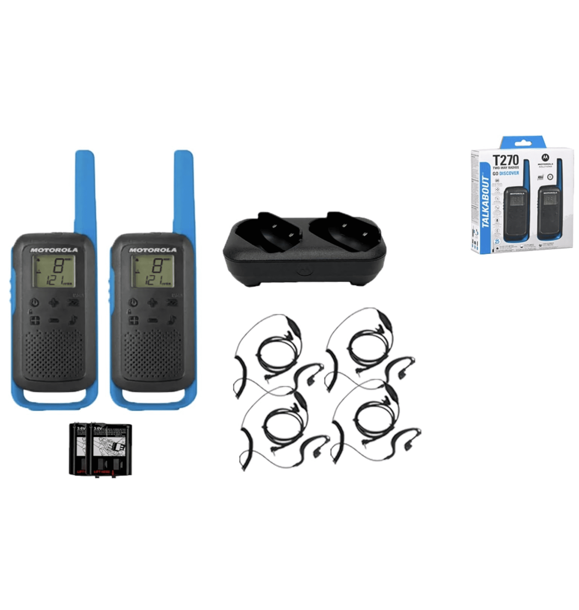 Motorola Solutions, Portable FRS, Talkabout T270 Two Way Radio, 2-Pack ...