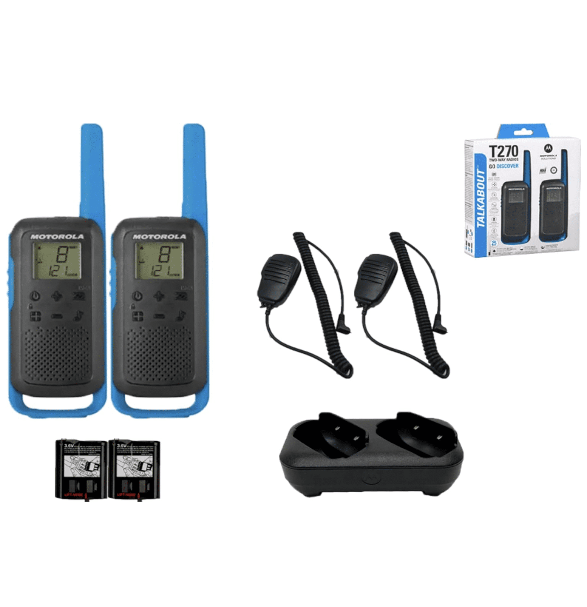 Motorola Solutions, Portable FRS, Talkabout T270 Two Way Radio 2 Pack ...