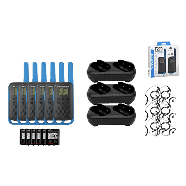 Motorola Solutions Portable FRS Talkabout T270 Two Way Radio 6-Pack ...
