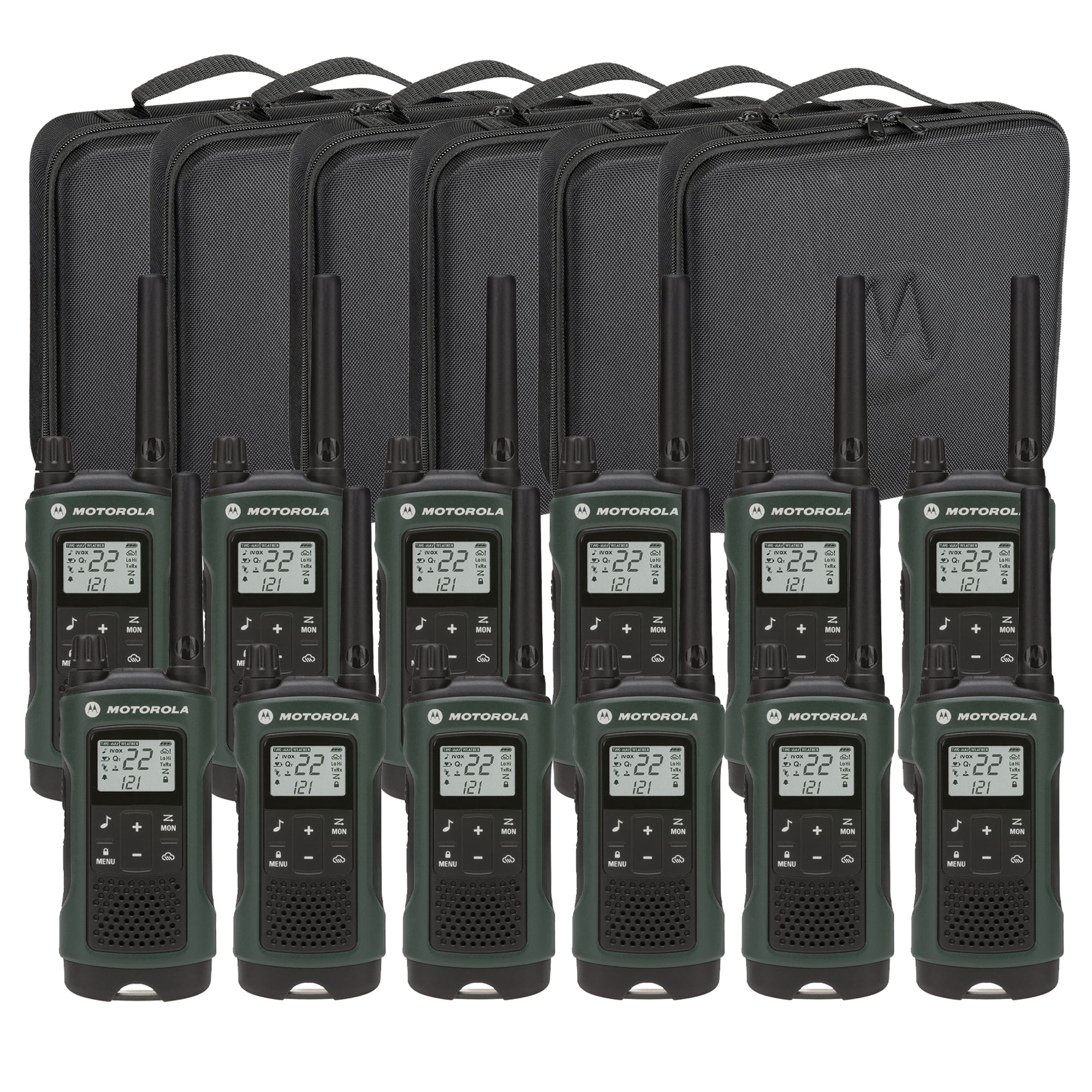 Motorola Talkabout T465 Two-Way Radio, 35 Mile, 12 Pack Bundle, Dark ...